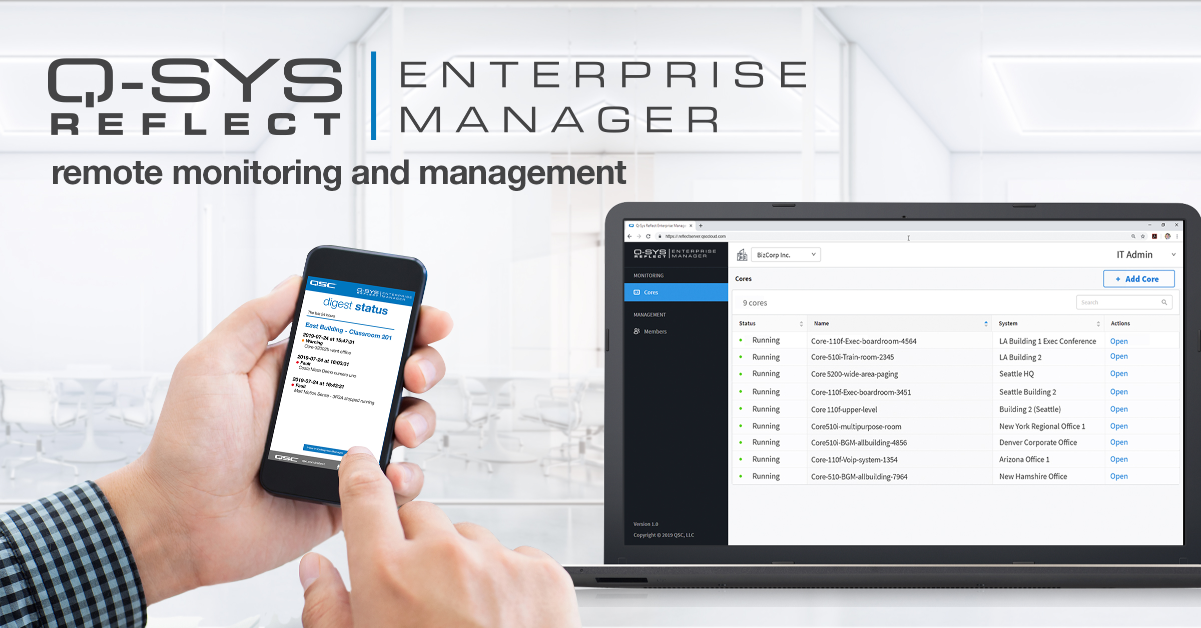 Q-SYS Reflect Enterprise Manager est désormais disponible dans un plus ...